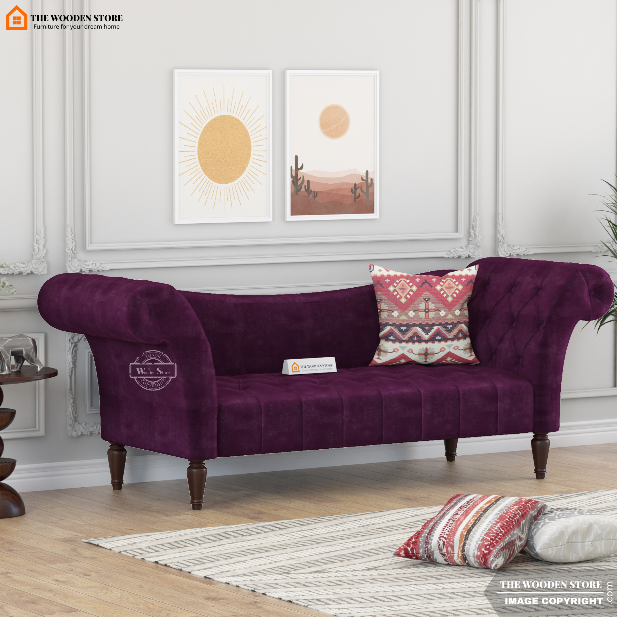 Sable Chaise Lounge (Wine Berry) – The Wooden Store